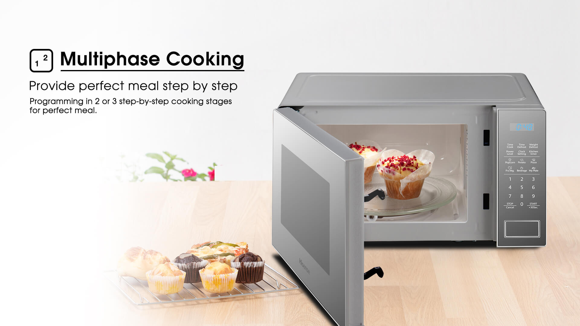 Hisense 20-Litres Digital Microwave Oven – Mirror Silver – One trade Uganda